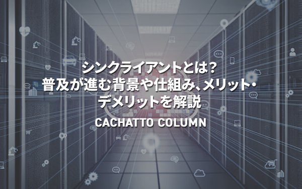 シンクライアントとは？普及が進む背景や仕組み、メリット・デメリットを解説 | CACHATTO COLUMN