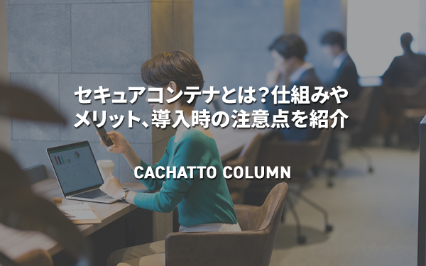 セキュアコンテナとは？仕組みやメリット、導入時の注意点を紹介 | CACHATTO COLUMN