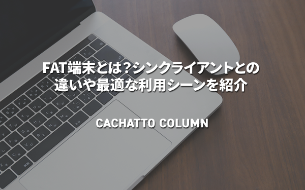 FAT端末とは？シンクライアントとの違いや最適な利用シーンを紹介 | CACHATTO COLUMN